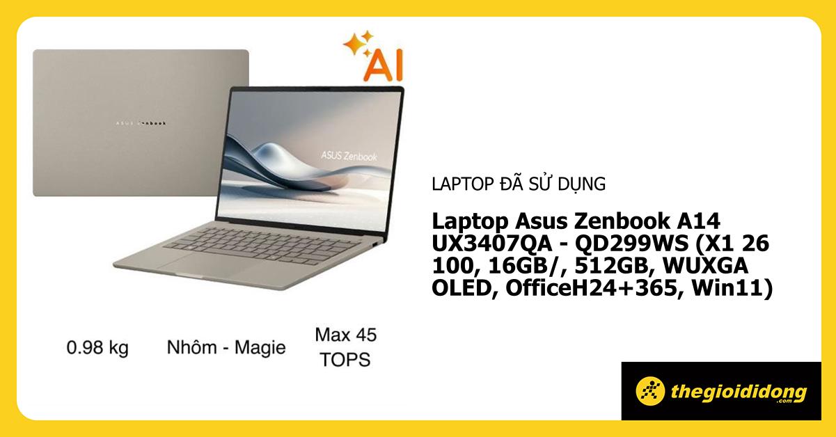 Mua Laptop Asus Zenbook A14 UX3407QA - QD299WS (X1 26 100, 16GB/, 512GB ...